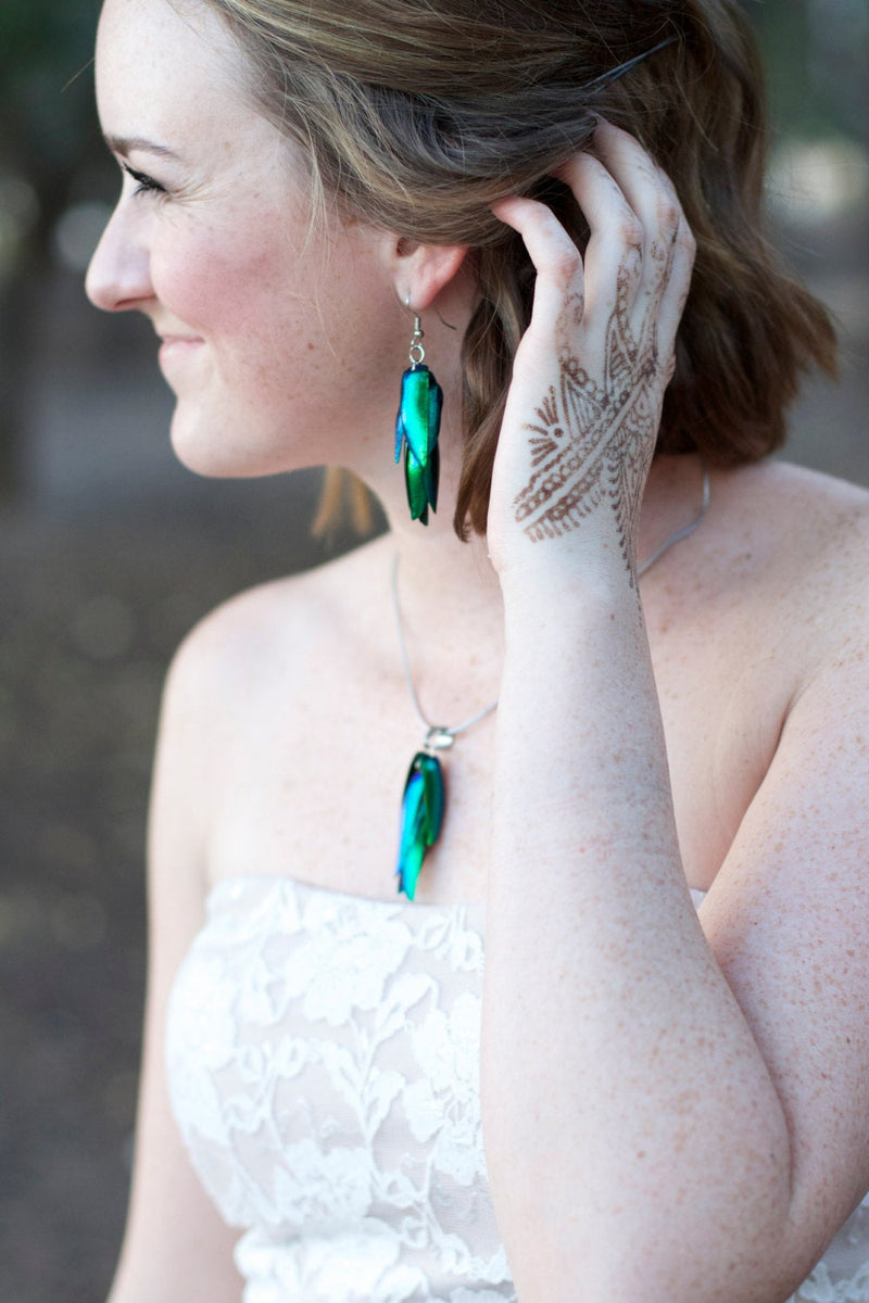 Real Beetle Wing Necklace – Asana Natural Arts